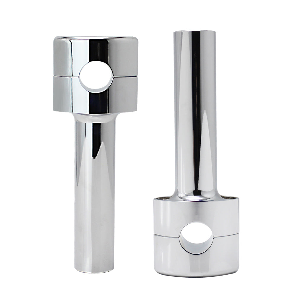 Twin Power Chrome Big Buffalo Riser Pair 1" Clamp, 4" Tall CNC Billet – EasyR