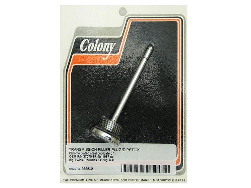 Colony Machine CM-9885-2 Transmission Dipstick Chrome for Big Twin 87 ...