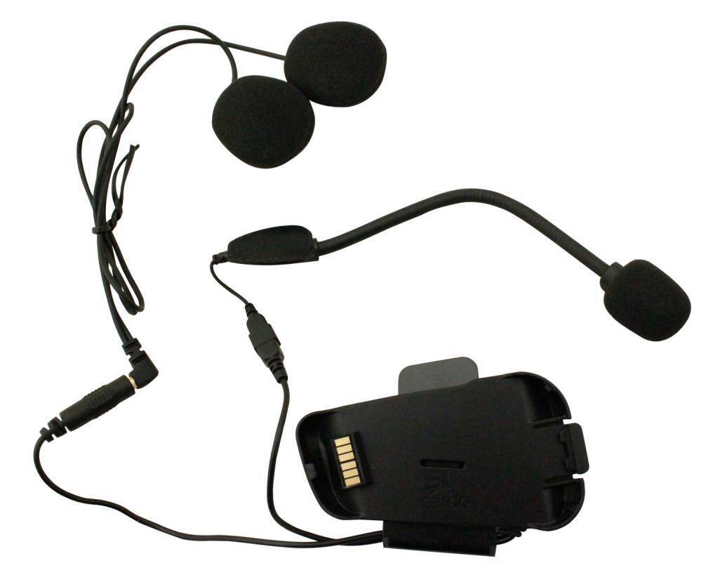 Cardo Audio & Microphone Kit w/Hybrid & Corded Mic for Packtalk/Smartp ...