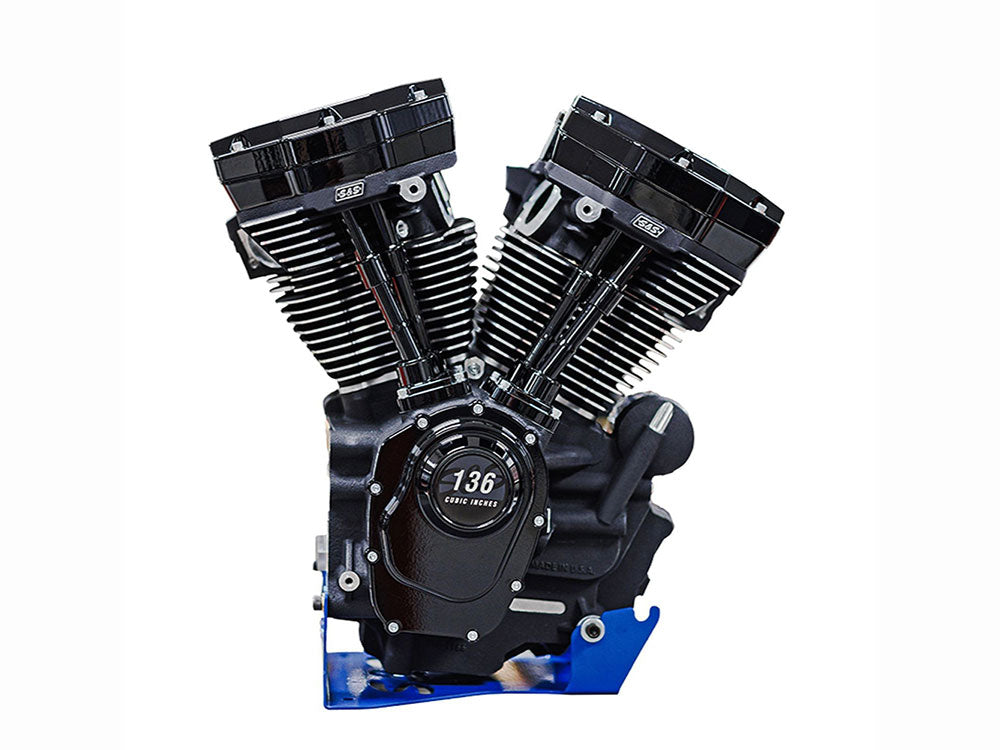 S&S Cycle SS310-1289 MK136 Black Edition Engine w/550G Cam for Oil-Coo ...