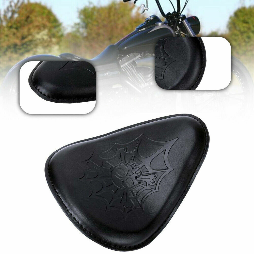 Twin Power Small Size Black Leather Solo Seat with Skull (Seat Only ...