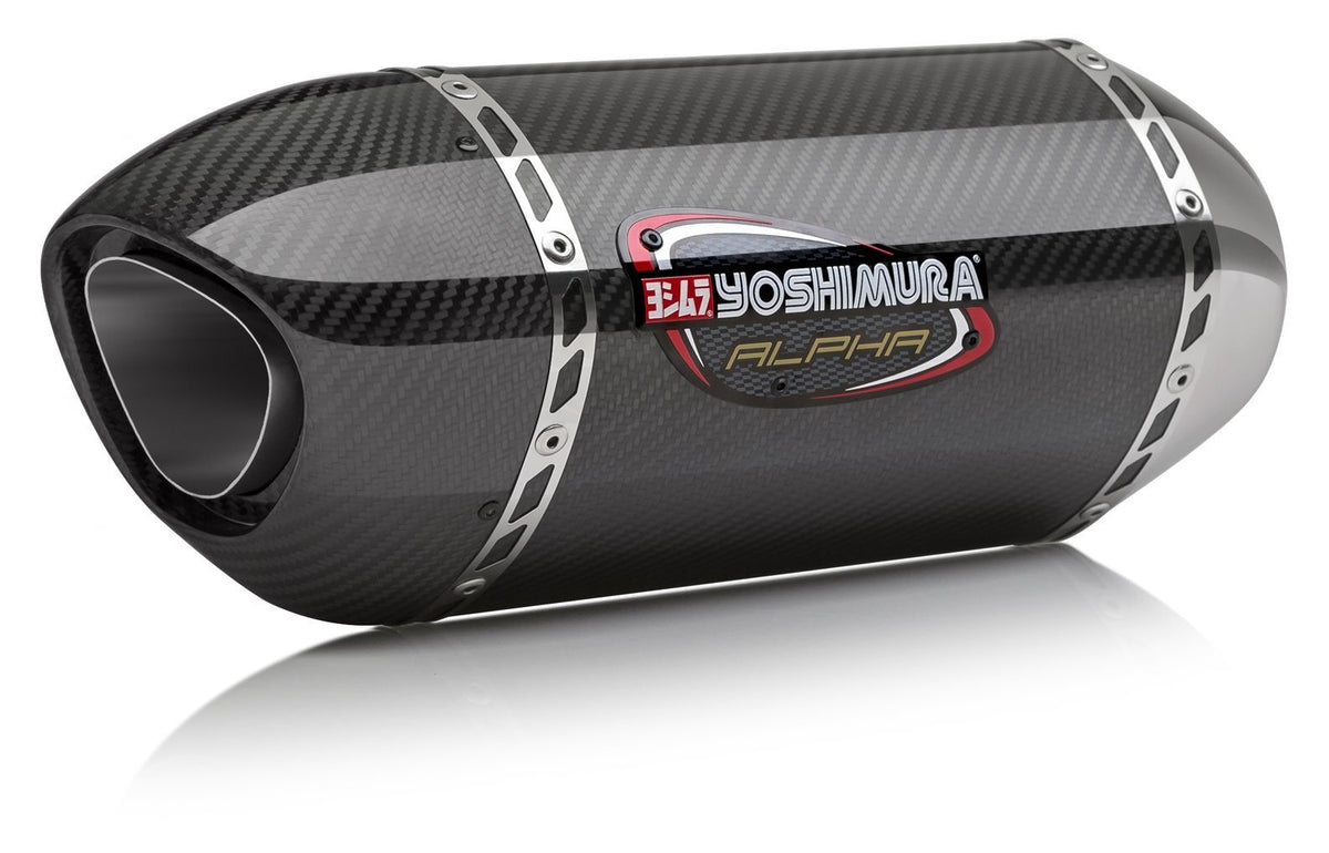 Yoshimura Alpha Street Stainless Slip-On Muffler w/Carbon Sleeve/Carbo ...