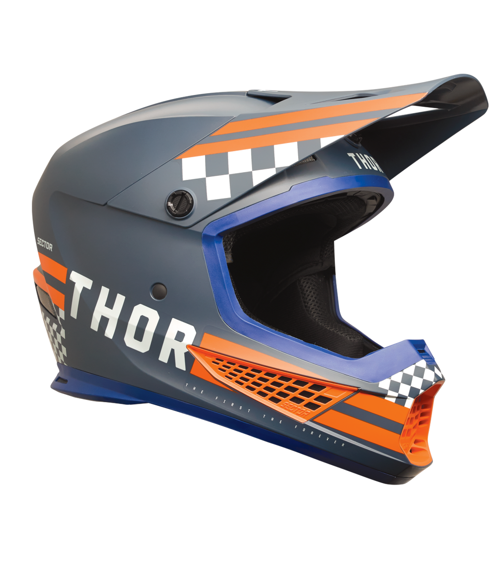 Thor 2025 Sector 2 Combat Matte Midnight/Orange Helmet – EasyR