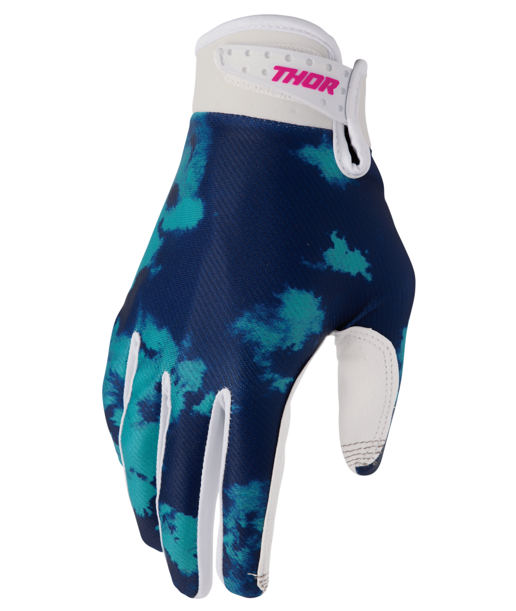 Thor 2026 Launchmode Bleach White/Aqua Gloves – EasyR